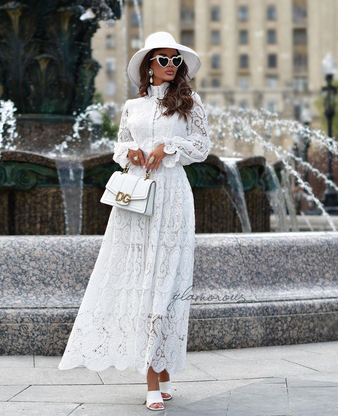 Everlee Patchwork Lace Dress – GLAMOROUS